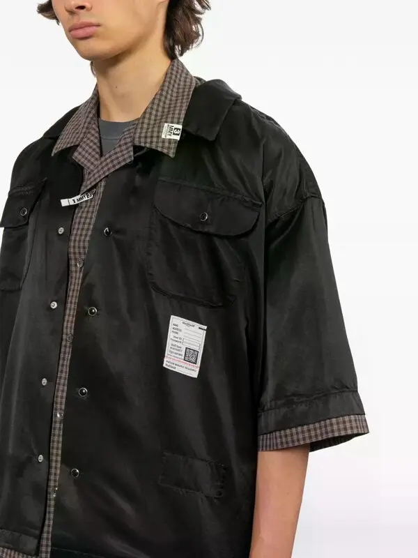 Mihara Yasuhiro Graphic-embroidered Layered Shirt