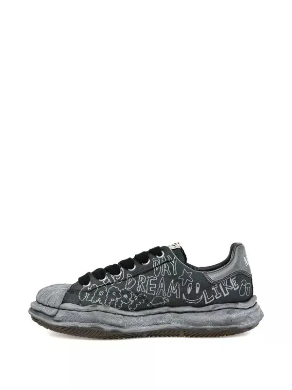 Mihara Yasuhiro Blakey Graffiti-print Sneakers - Grey