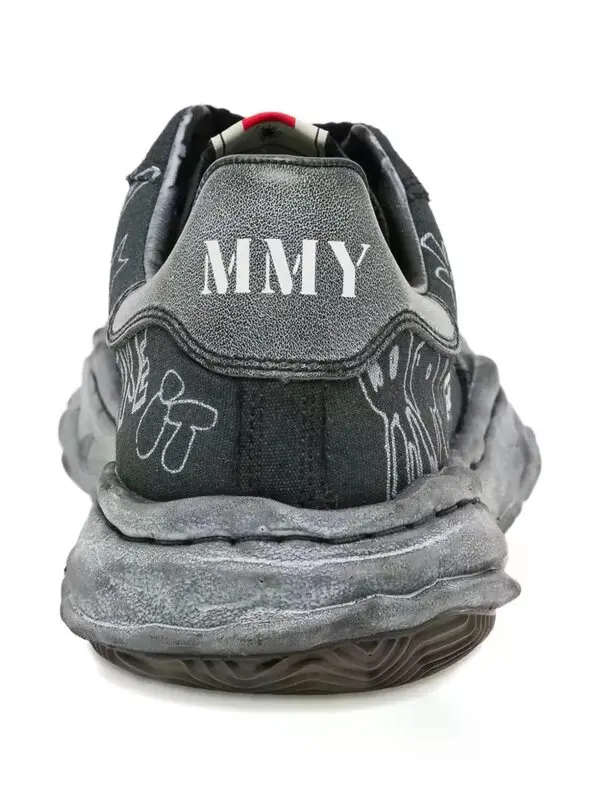 Mihara Yasuhiro Blakey Graffiti-print Sneakers - Grey