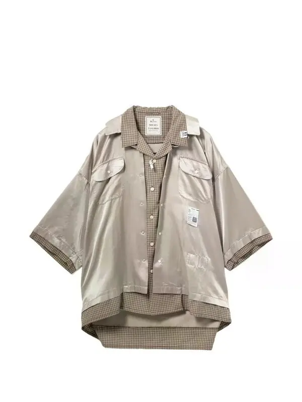 Mihara Yasuhiro Graphic-embroidered Layered Shirt