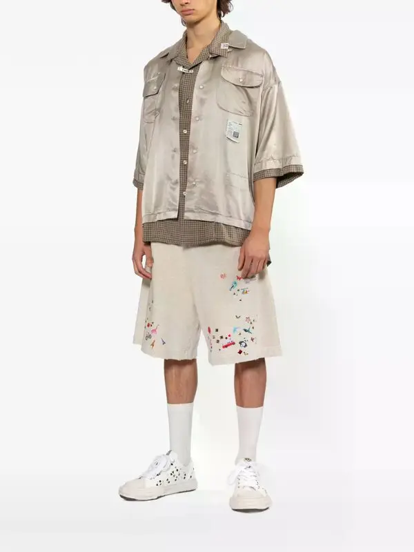Mihara Yasuhiro Graphic-embroidered Layered Shirt
