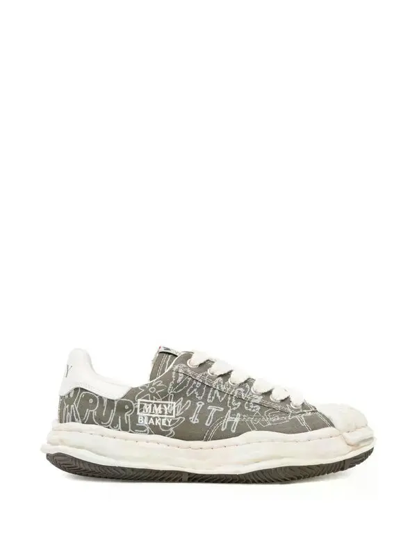 Mihara Yasuhiro Graphic-print Trainers - Green