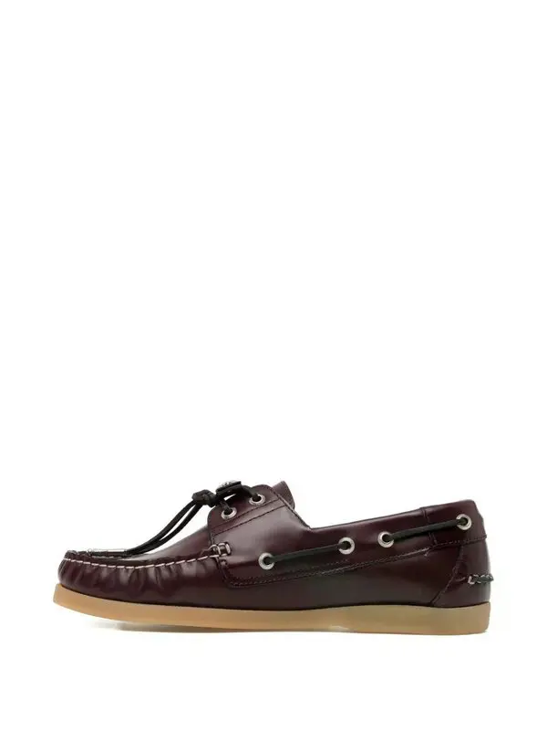 Toga Stitched Leather Loafers - Red