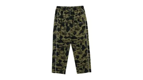 A BATHING APE 1st Camo Logo Relaxed Fit Track Sweatpants - Green