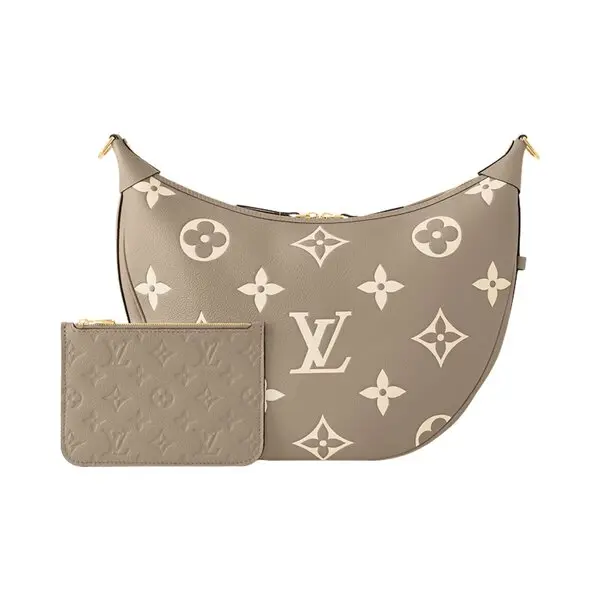 LOUIS VUITTON Loop Hobo 'tourterelle Gray/cream Monogram Embossed Empreinte Cowhide Leather - Tan