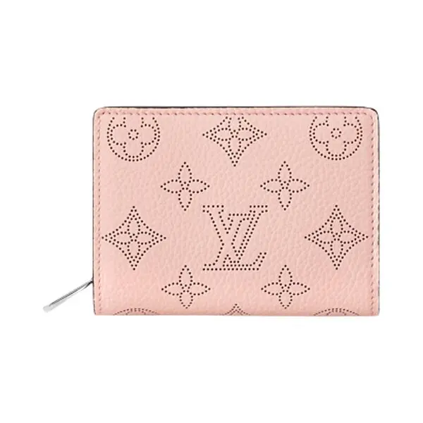 LOUIS VUITTON Clea Wallet 'rose Jasmin Mahina Perforated Calf Leather - Pink