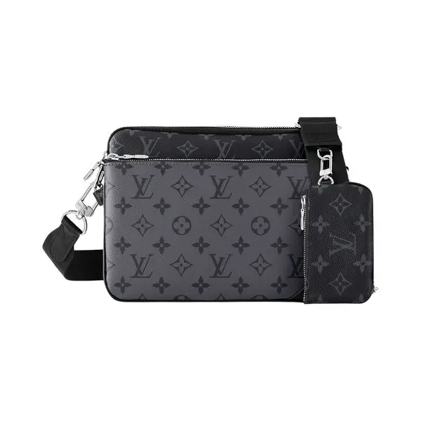 LOUIS VUITTON Trio Messenger Monogram Eclipse Reverse Canvas - Black