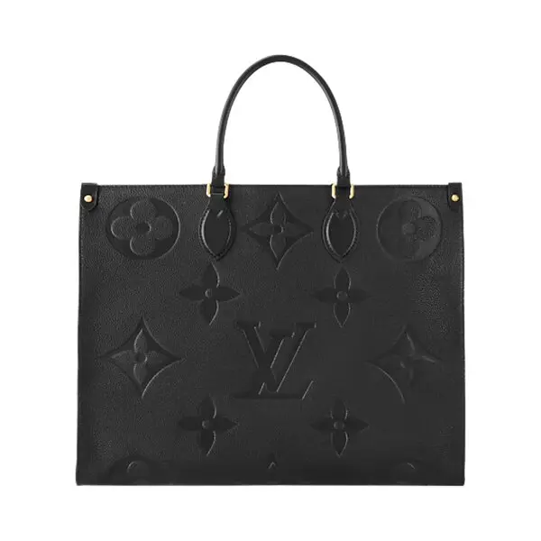 LOUIS VUITTON Onthego Gm Monogram Embossed Empreinte Cowhide Leather - Black