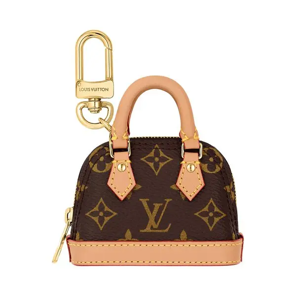 LOUIS VUITTON Micro Alma Bag Charm Monogram Canvas - Brown