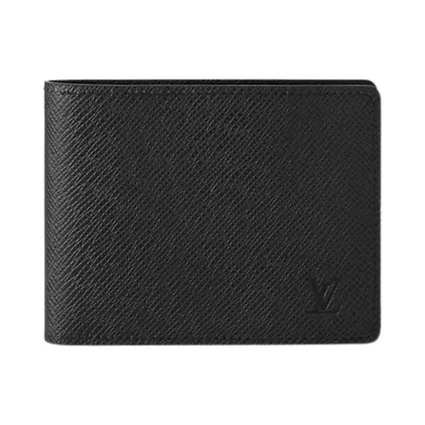LOUIS VUITTON Multiple Wallet Taiga Leather - Black