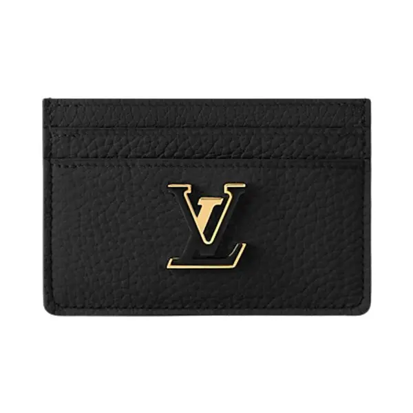 LOUIS VUITTON Capucines Card Holder Taurillon Leather - Black