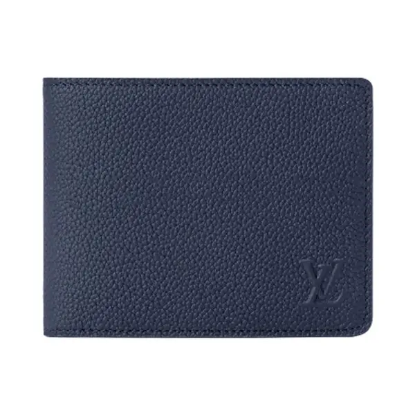 LOUIS VUITTON Multiple Wallet 'navy Waxy Calfskin Leather - Blue