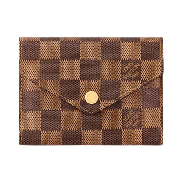 LOUIS VUITTON Victorine Wallet Damier Ebene Canvas - Brown