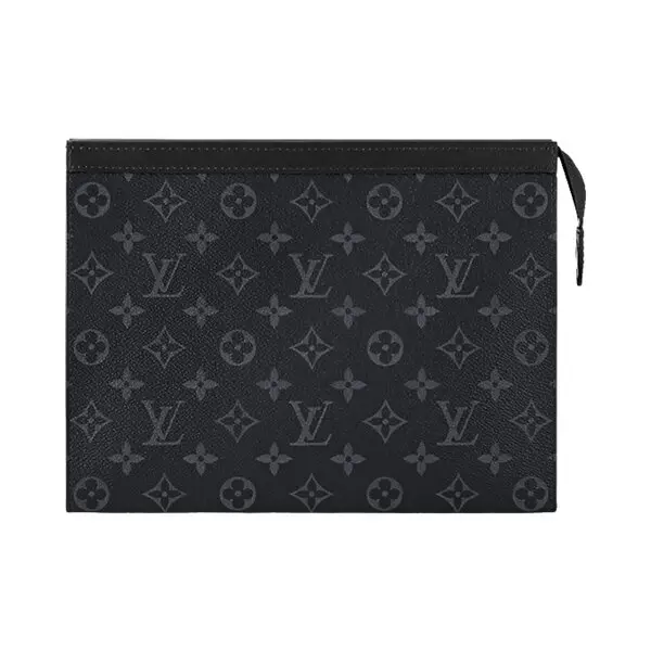 LOUIS VUITTON Pochette Voyage Mm Monogram Eclipse Canvas - Black