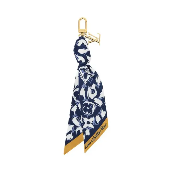 LOUIS VUITTON Safari Foulard Bag Charm - Blue