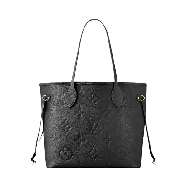 LOUIS VUITTON Neverfull Mm Monogram Embossed - Black
