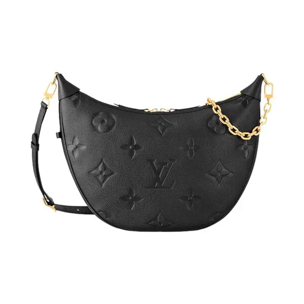 LOUIS VUITTON Loop Hobo Monogram Embossed Empreinte Cowhide Leather - Black
