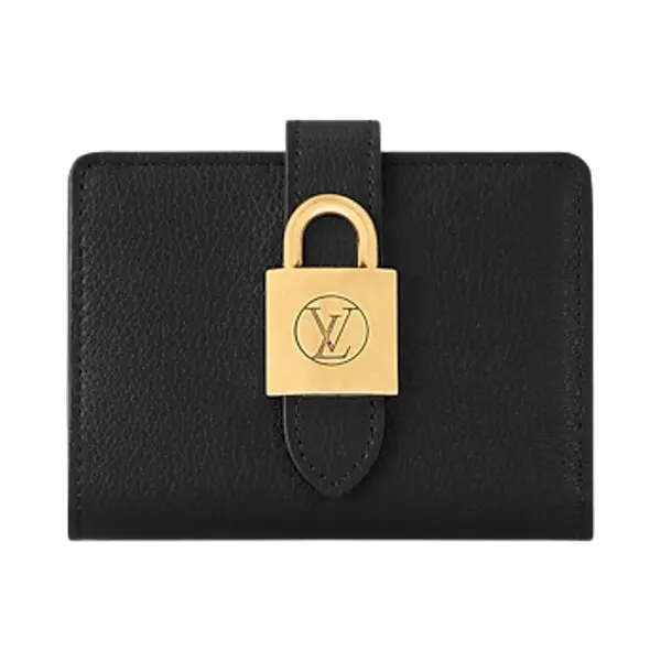 LOUIS VUITTON Low Key Compact Wallet Calfskin Leather - Black