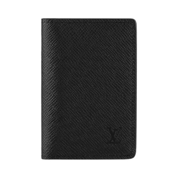 LOUIS VUITTON Pocket Organizer Taiga Cowhide Leather - Black