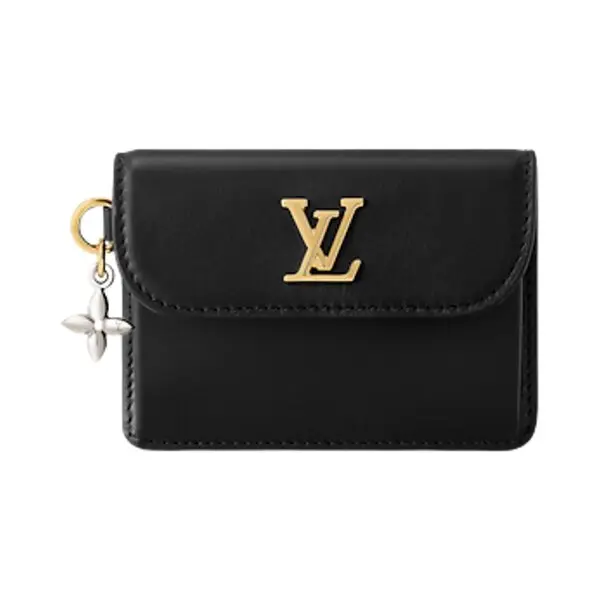 LOUIS VUITTON Tiny Recto Verso Card Holder Calfskin Leather - Black
