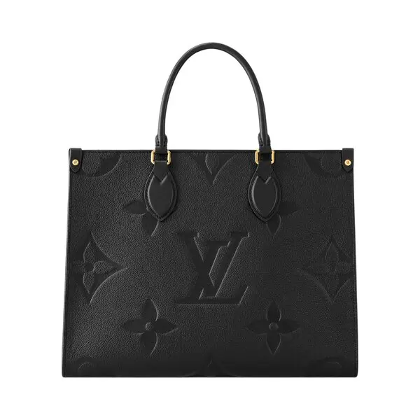 LOUIS VUITTON Onthego Mm Monogram Embossed Empreinte Cowhide Leather - Black