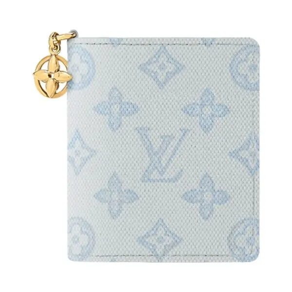 LOUIS VUITTON Charms Pocket Wallet 'monogram Origine Bleu Courrier Canvas - Blue