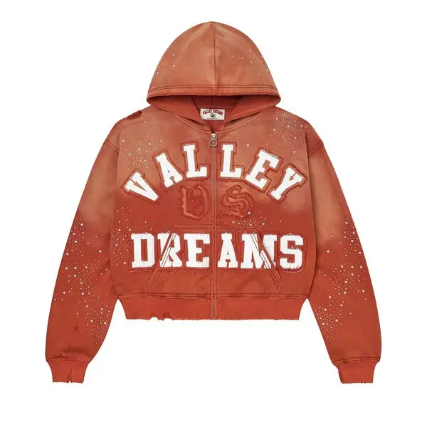VALE FOREVER Classico Zip Up Hoodie - Orange