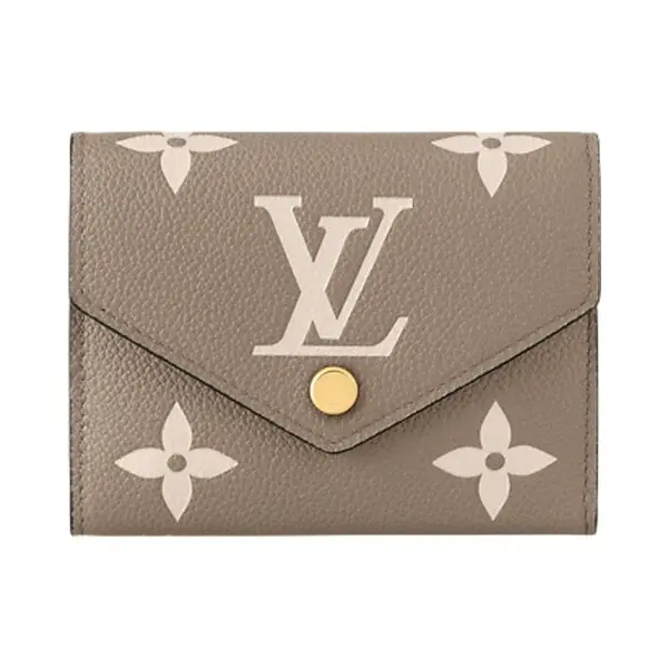 LOUIS VUITTON Victorine Wallet 'tourterelle Gray/cream Monogram Embossed Empreinte Cowhide Leather - Grey