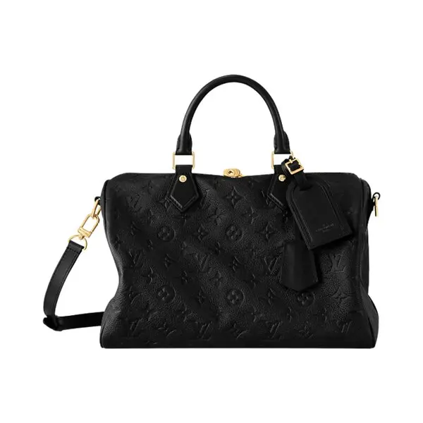 LOUIS VUITTON Speedy Soft 30 Monogram Embossed - Black