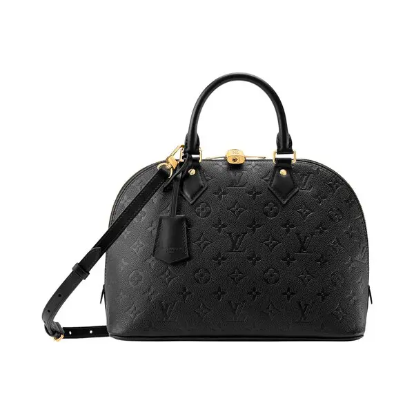 LOUIS VUITTON Alma Pm Monogram Embossed Empreinte Cowhide Leather - Black