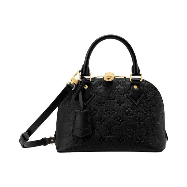 LOUIS VUITTON Alma Bb Monogram Embossed Empreinte Cowhide Leather - Black