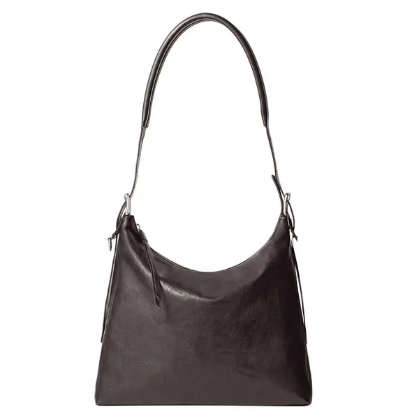 LEMAIRE Small Belted Hobo Bag 'dark Chocolate - Brown