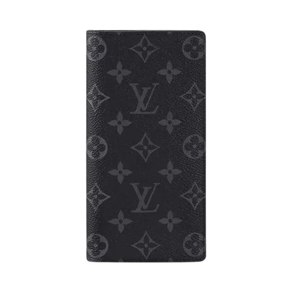 LOUIS VUITTON Brazza Wallet Monogram Eclipse Canvas - Black
