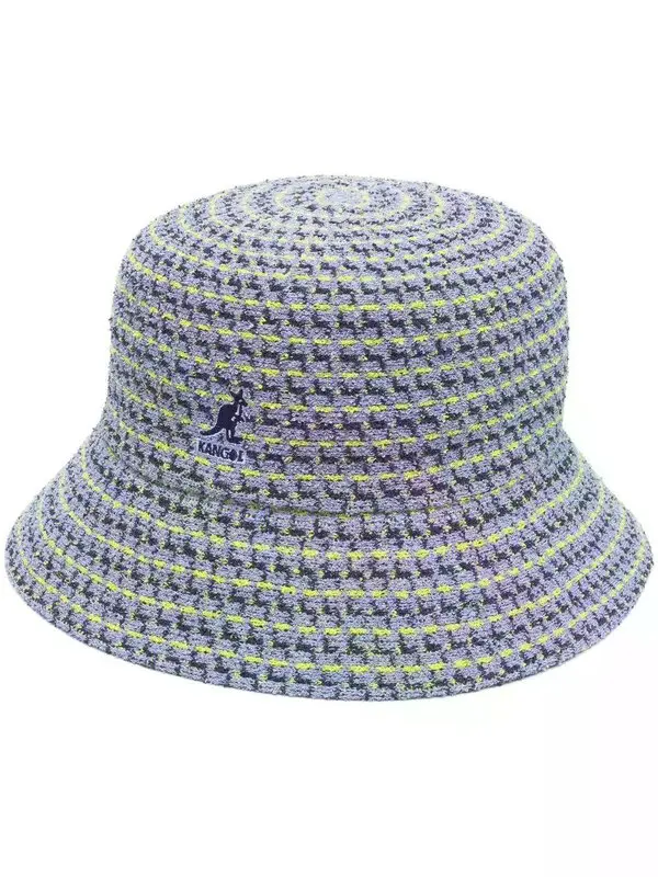 KANGOL Jacquard-weave Bucket Hat - Blue