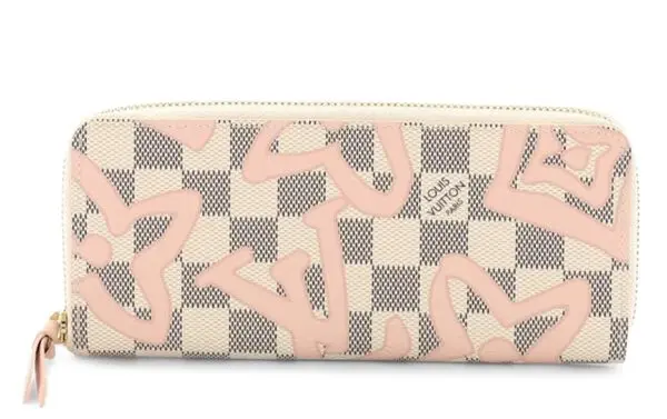 LOUIS VUITTON Clemence Wallet Damier Azur Tahitienne - Rose Ballerine