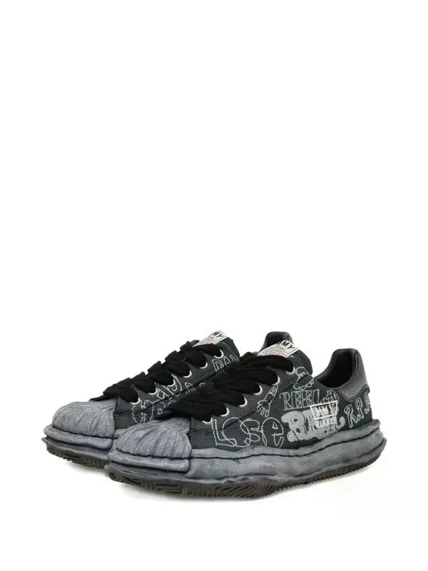 Mihara Yasuhiro Blakey Graffiti-print Sneakers - Grey