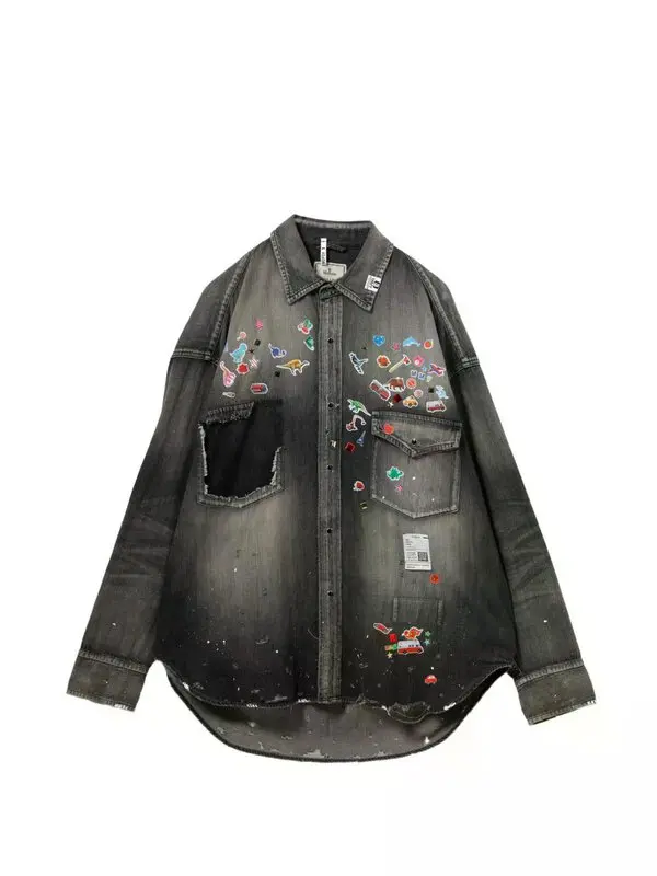 Mihara Yasuhiro Faded Graphic-print Shirt