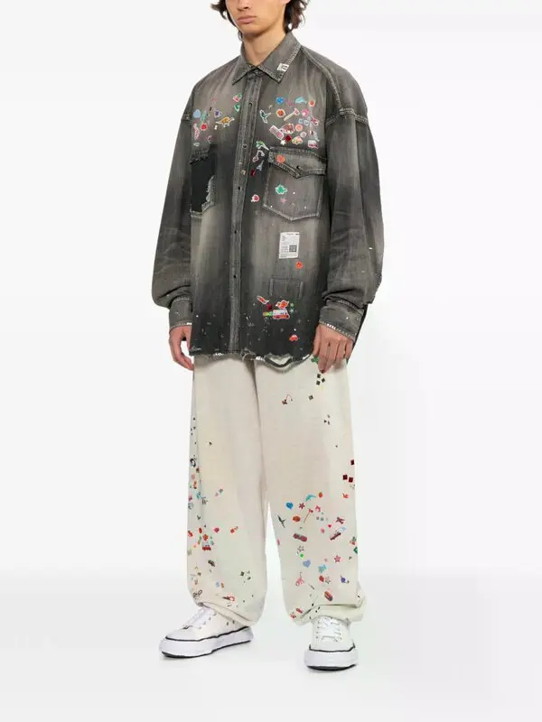 Mihara Yasuhiro Faded Graphic-print Shirt