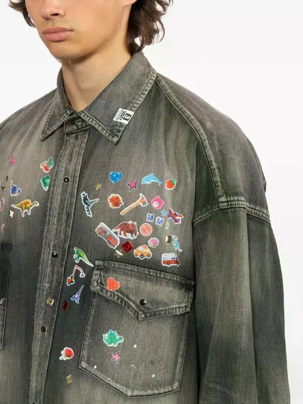 Mihara Yasuhiro Faded Graphic-print Shirt