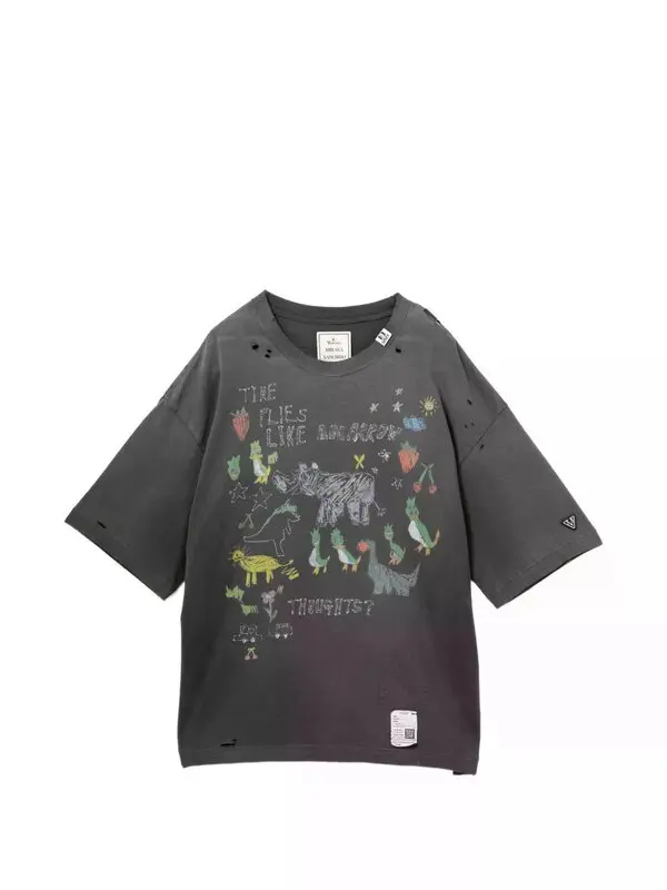 Mihara Yasuhiro Distressed Graphic T-shirt