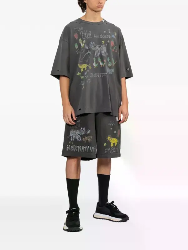 Mihara Yasuhiro Distressed Graphic T-shirt