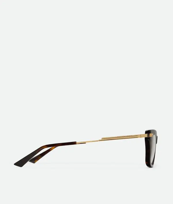 Bottega Veneta Classic Rectangular Eyeglasses - Havana/transparent
