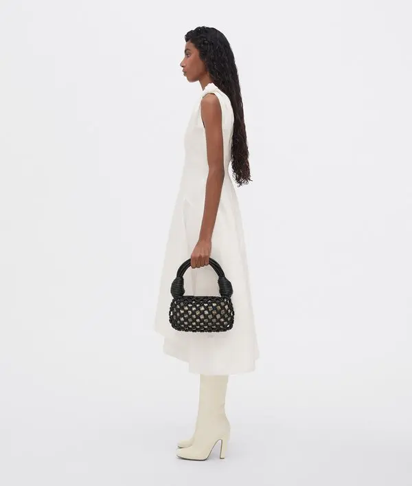 Bottega Veneta Mini Hand-knotted Crochet Top Handle Bag
