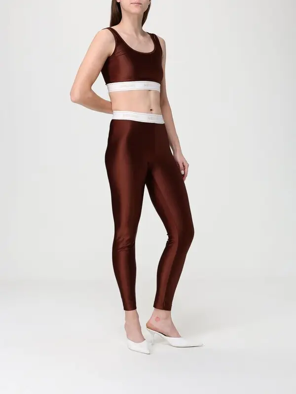 Just Cavalli Stretch Technical Fabric Leggings - Brown