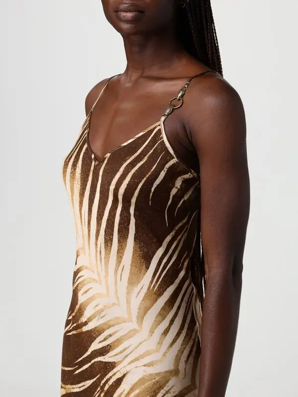 Just Cavalli Printed Viscose Midi Dress