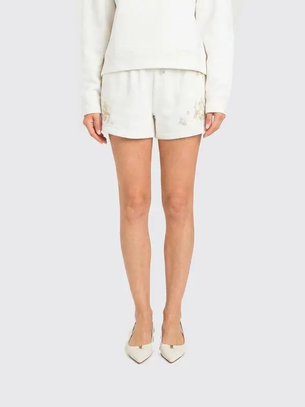 TWINSET White Embroidered Shorts - Pearl