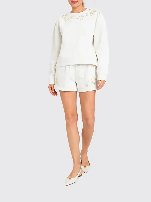 TWINSET White Embroidered Shorts