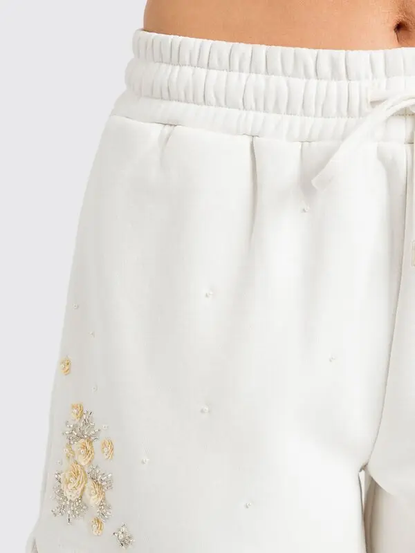 TWINSET White Embroidered Shorts