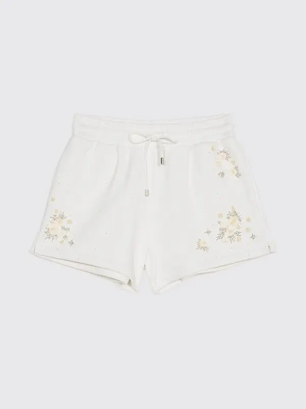 TWINSET White Embroidered Shorts