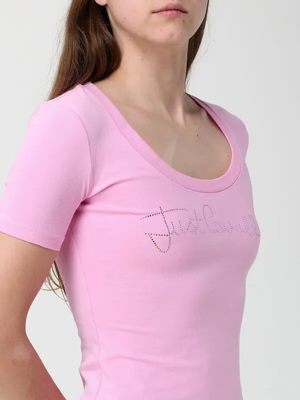 Just Cavalli Rhinestone Logo T-shirt